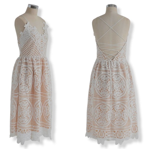 Chicwish | Dresses | Chic Wish Dress Womens Xsmall White Boho Hippie ...